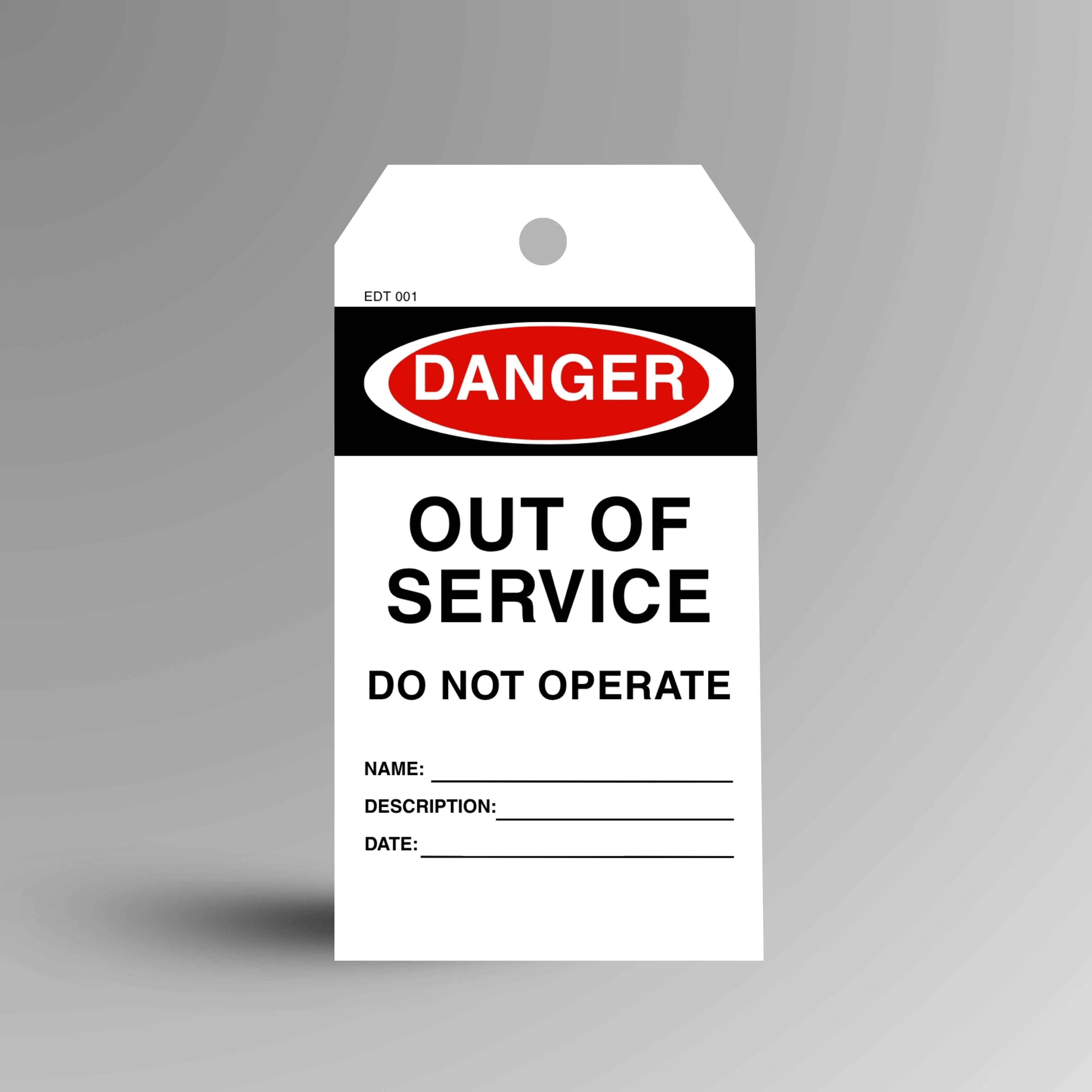 Danger Out of Service Card Tag | Card Tags Australia – Brute Safety ...